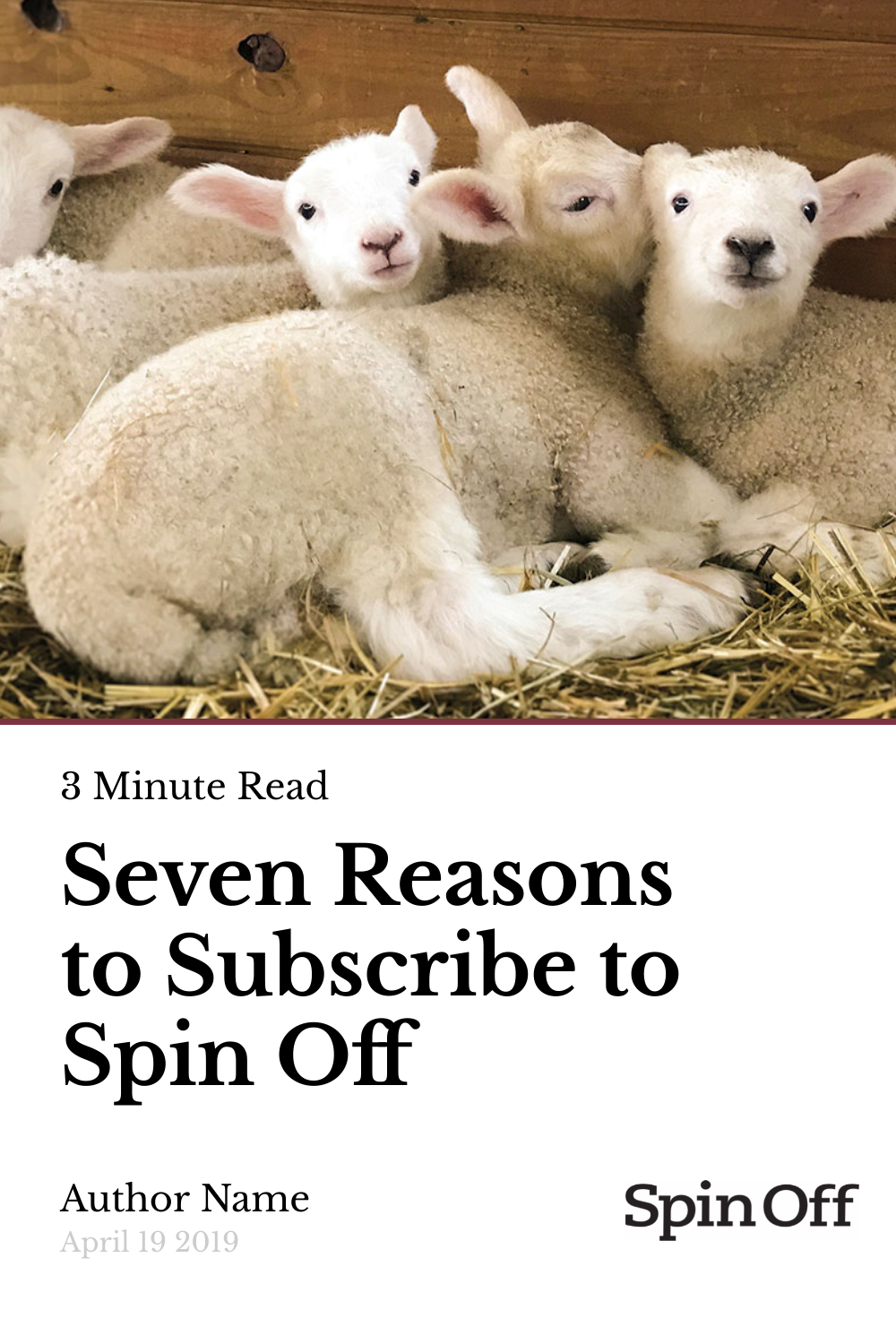 Seven Reasons to Subscribe to Spin Off | Spin Off