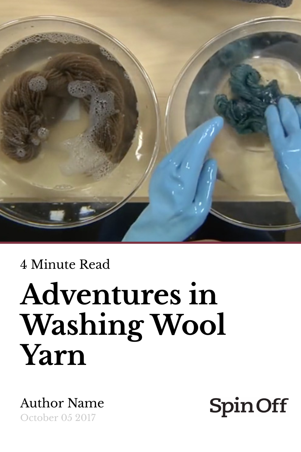 Adventures in Washing Wool Yarn | Spin Off