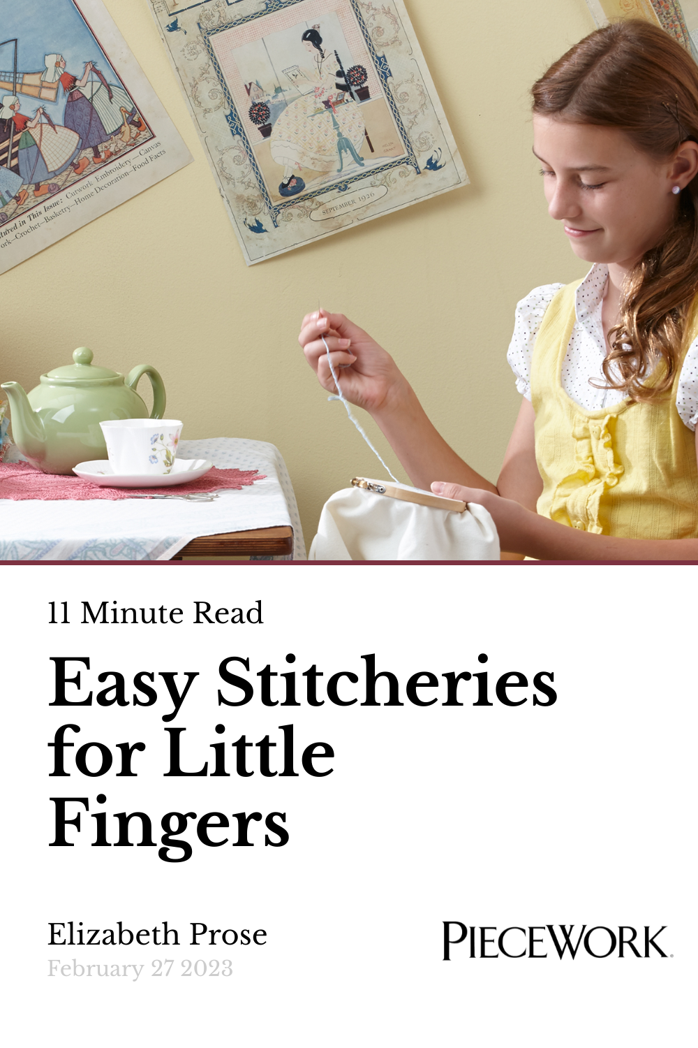 Easy Stitcheries for Little Fingers | PieceWork