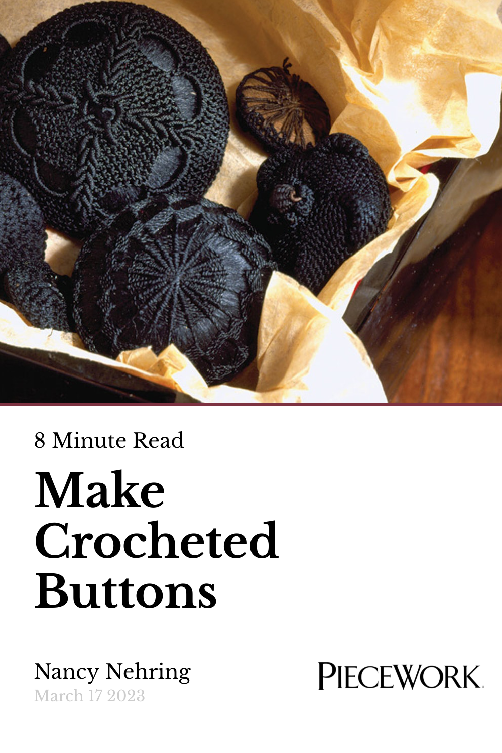 Make Crocheted Buttons | PieceWork