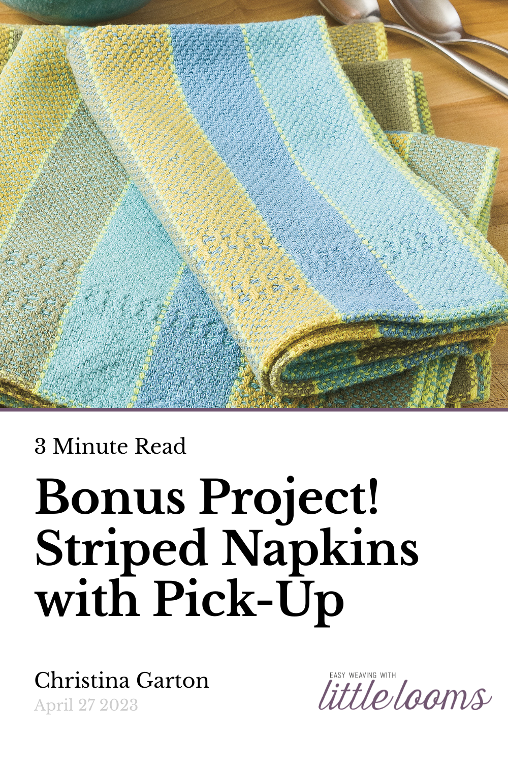 Bonus Project! Striped Napkins with Pick-Up | Little Looms