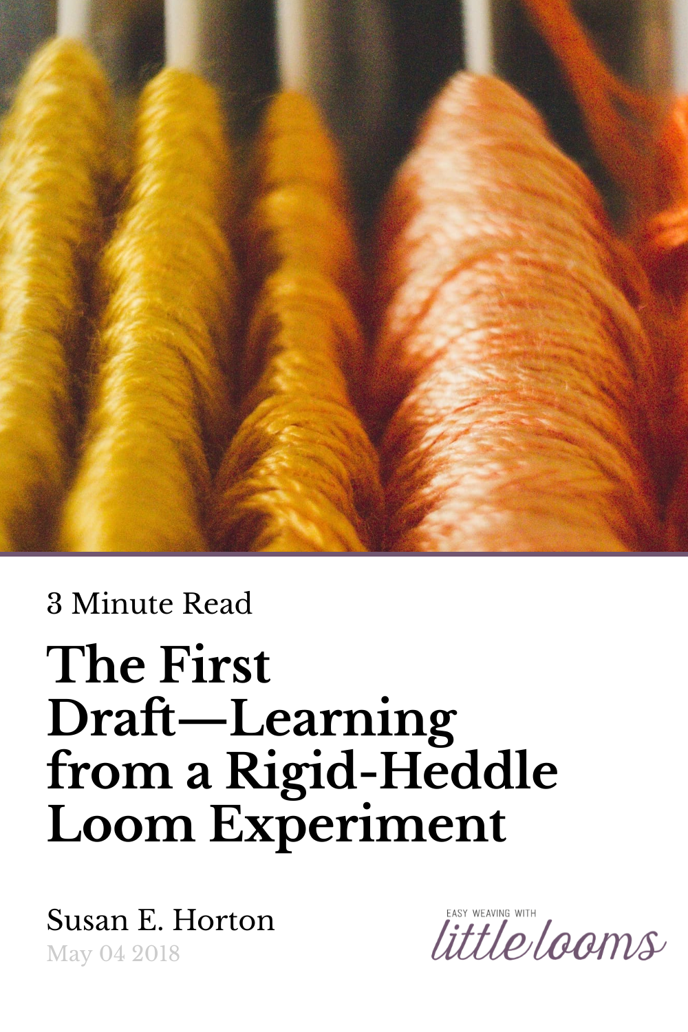 The First Draft: Can You Use Embroidery Floss on the Rigid-Heddle Loom ...