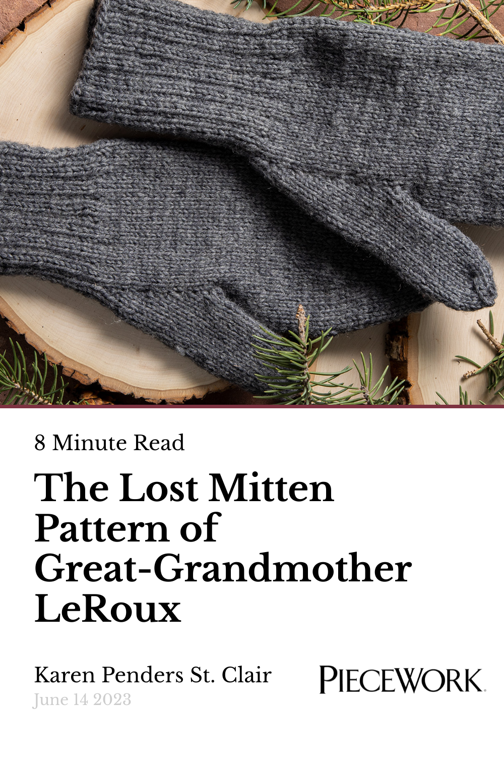 The Lost Mitten Pattern of Great-Grandmother LeRoux | PieceWork