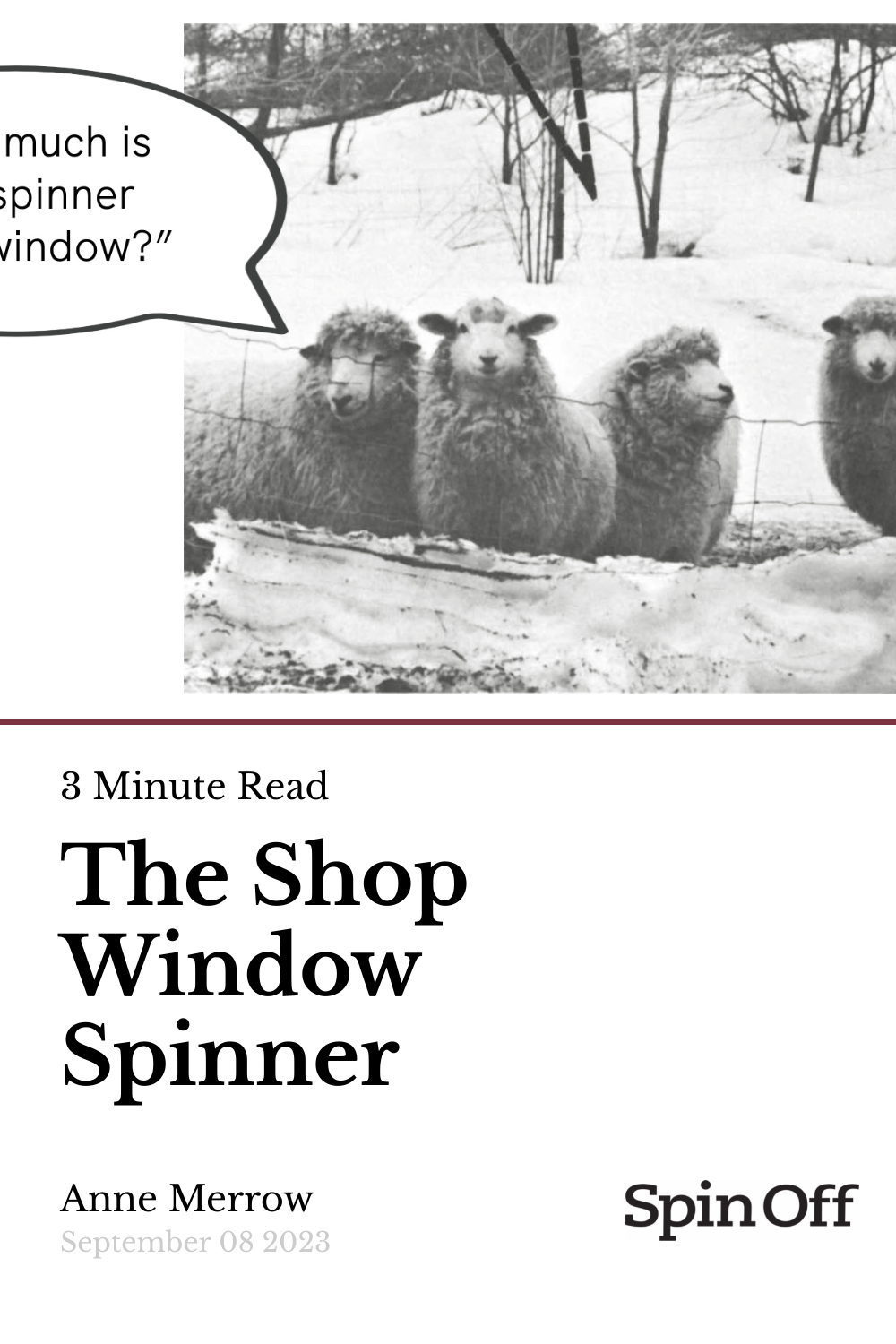 The Shop Window Spinner | Spin Off