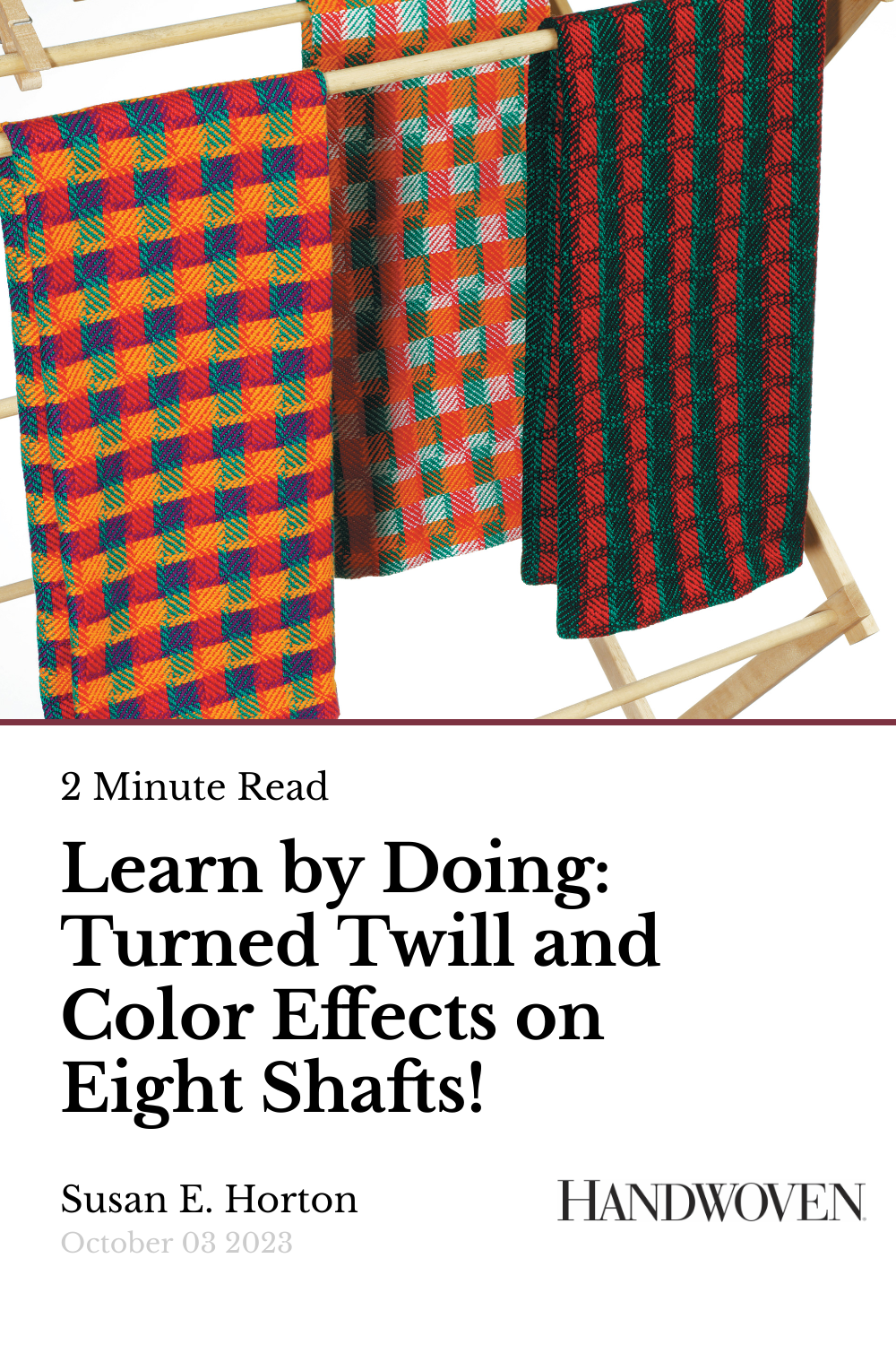 Learn by Doing: Turned Twill and Color Effects on Eight Shafts! | Handwoven
