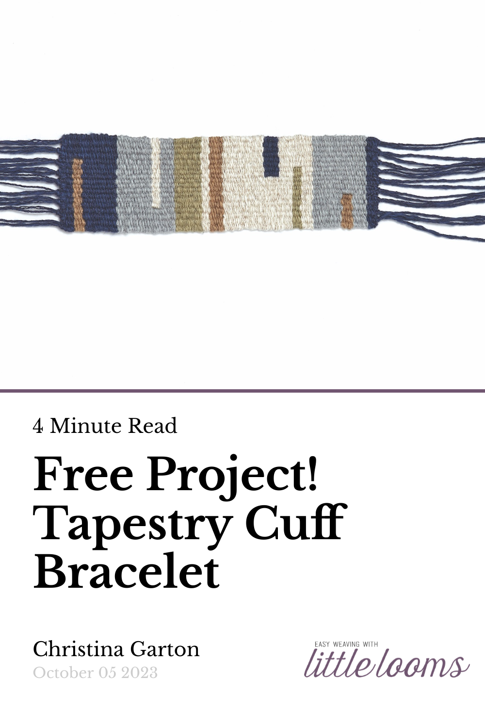 Free Project! Tapestry Cuff Bracelet | Little Looms