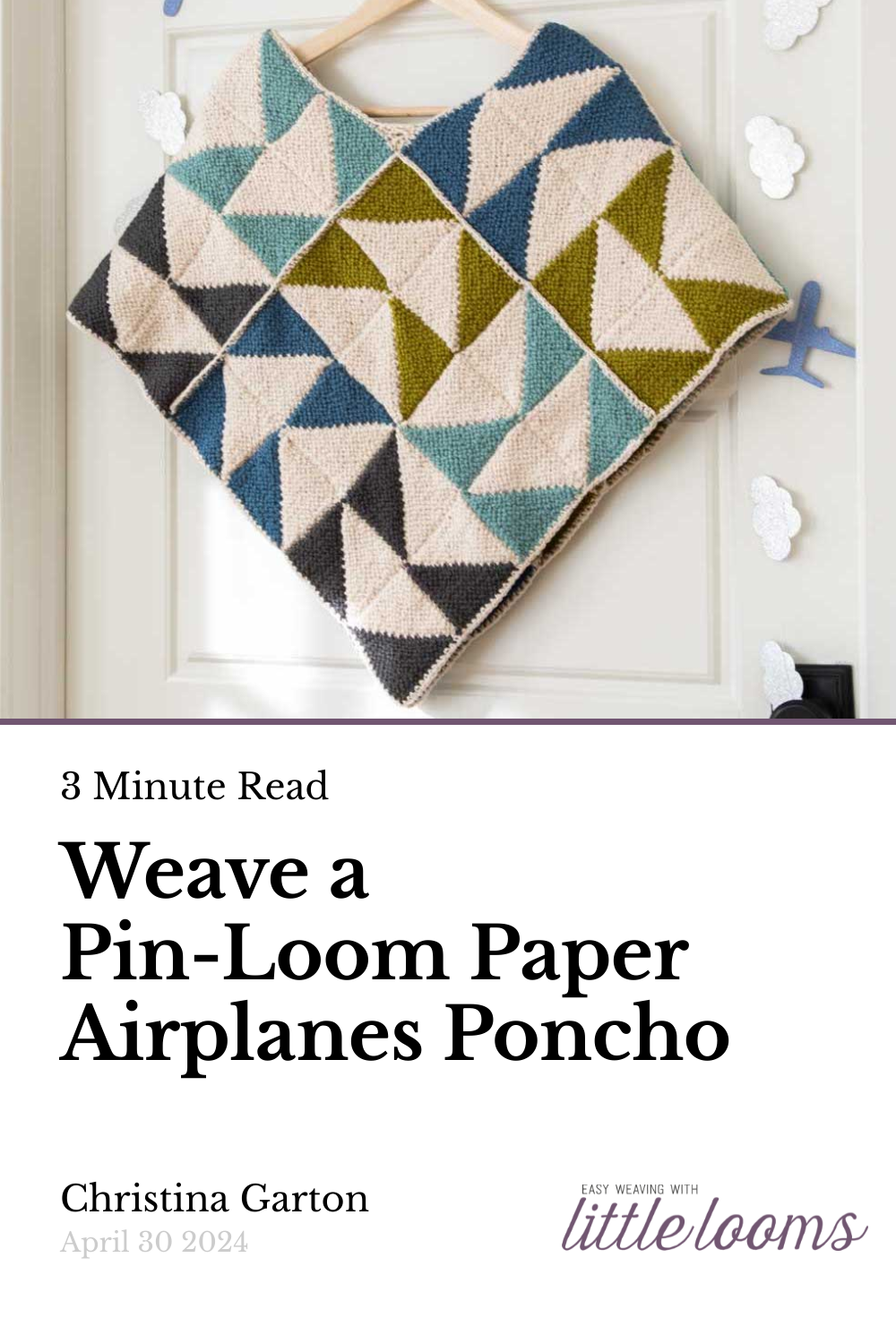 Weave a Pin-Loom Paper Airplanes Poncho | Little Looms