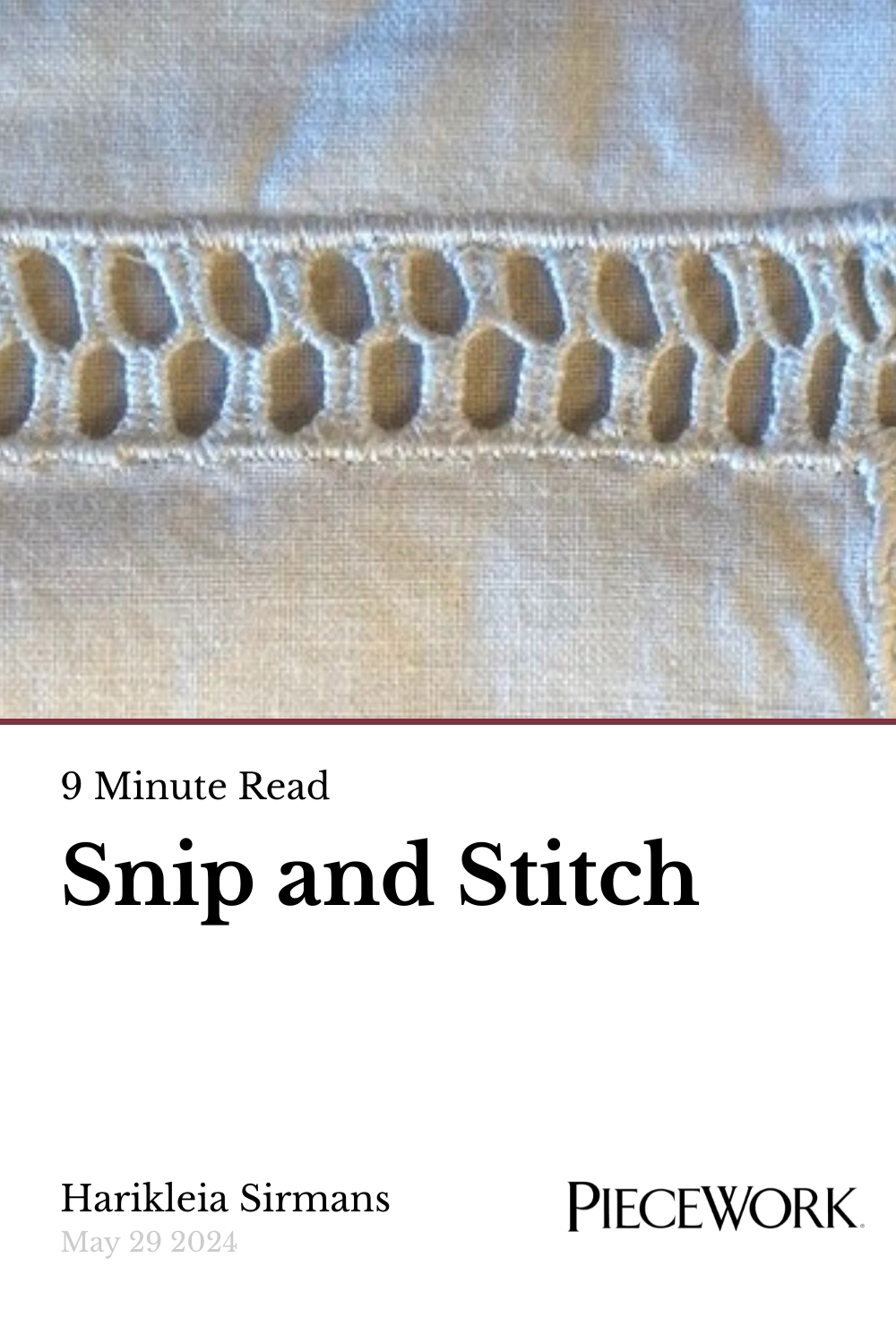 Snip and Stitch | PieceWork