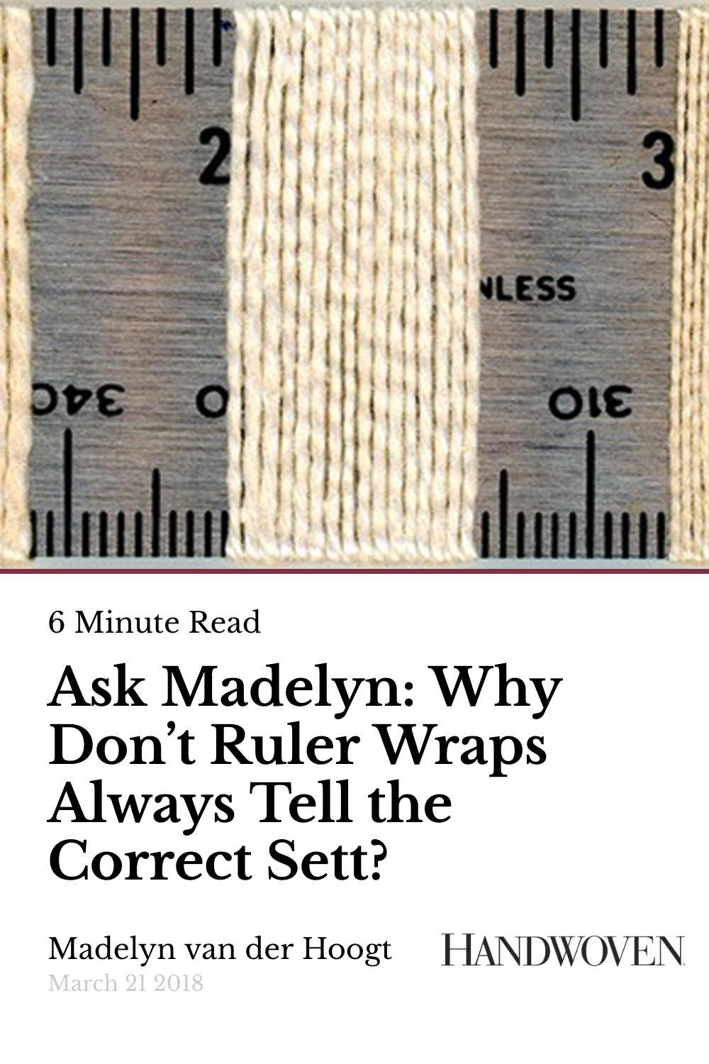 Ask Madelyn: Why Don’t Ruler Wraps Always Tell the Correct Sett ...