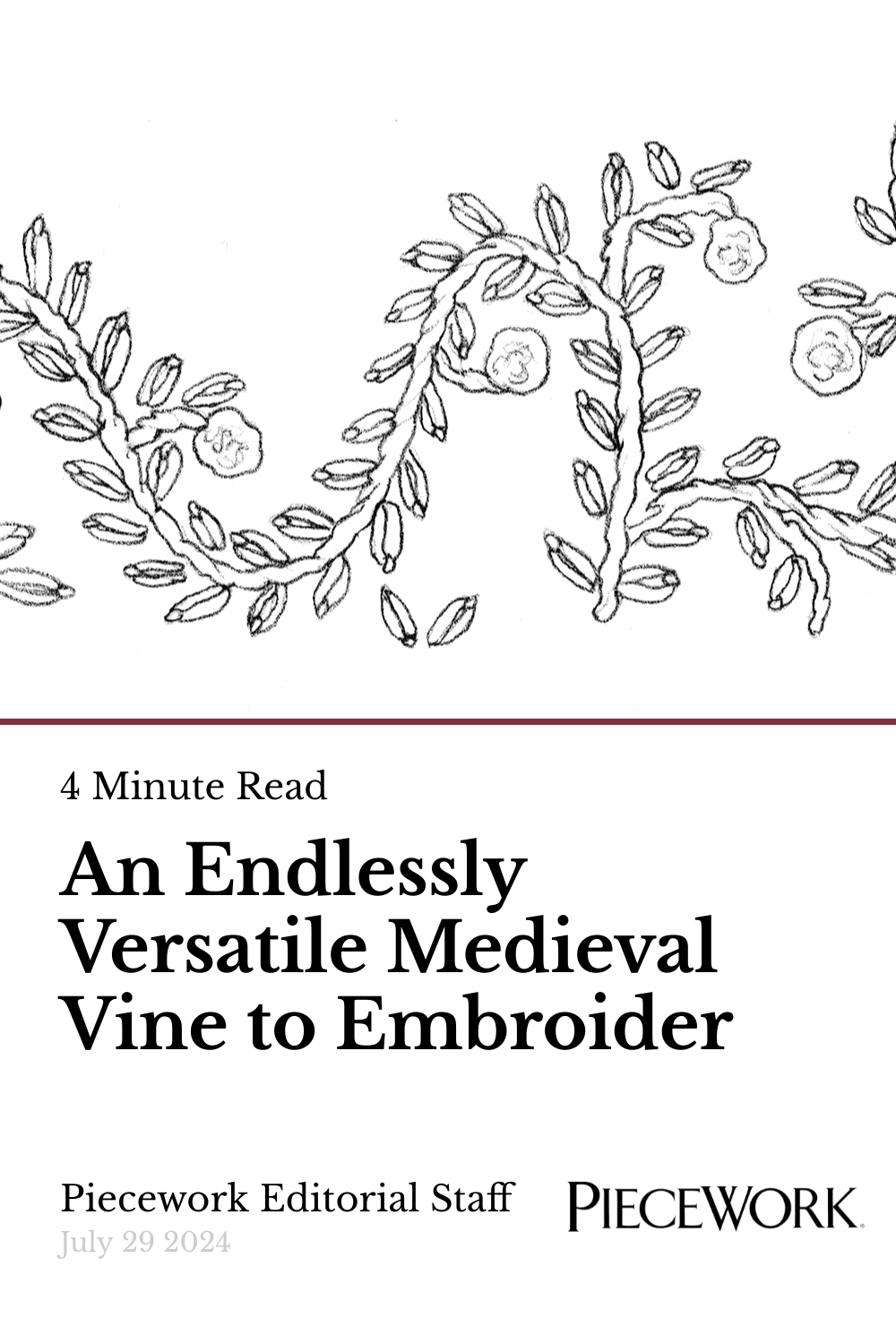 An Endlessly Versatile Medieval Vine to Embroider | PieceWork