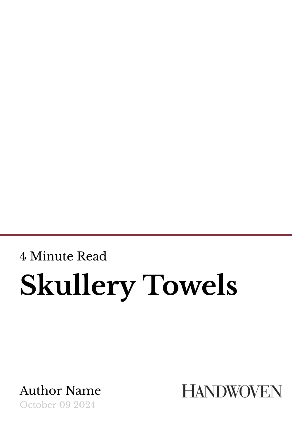 Skullery Towels | Handwoven