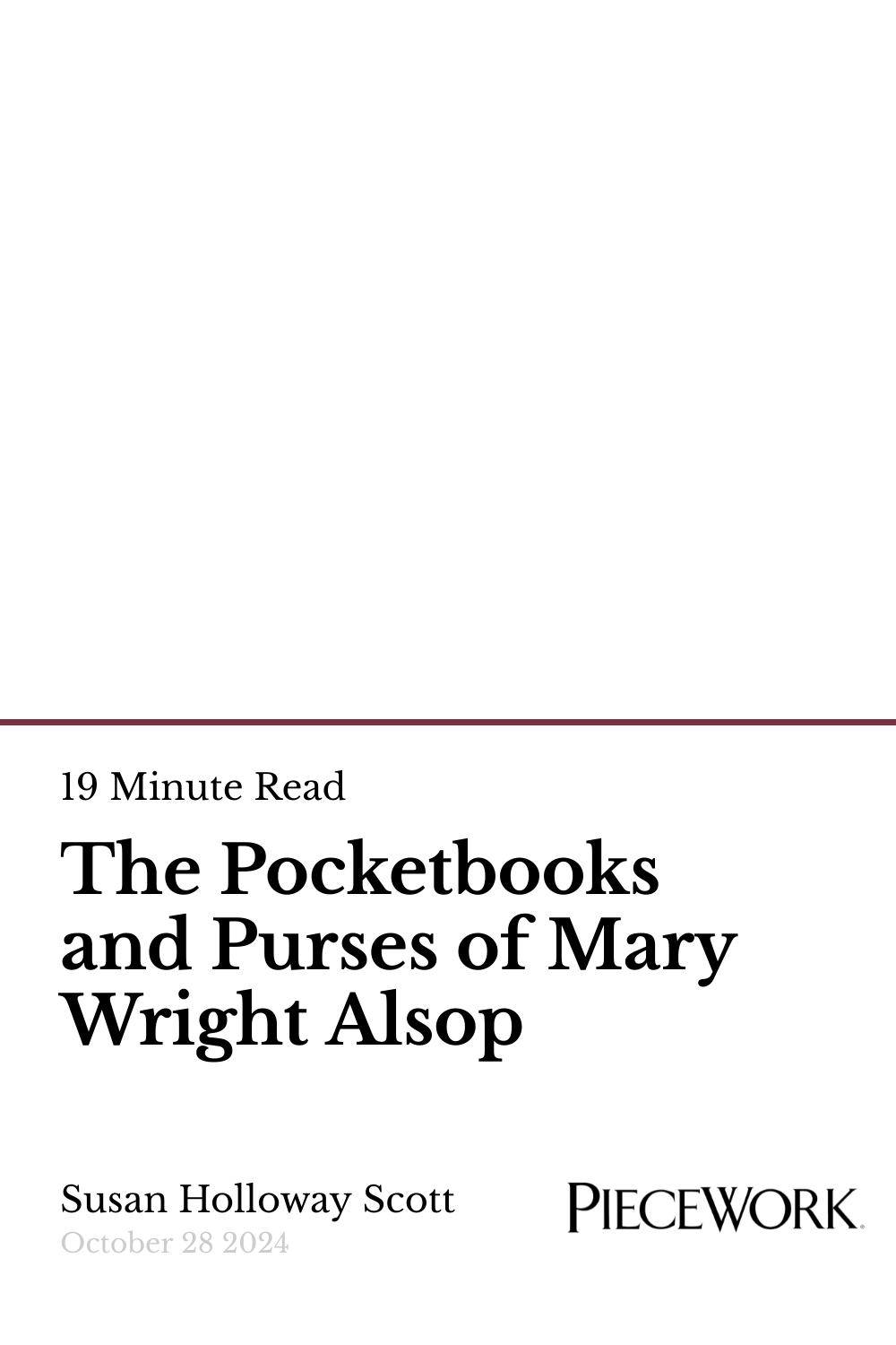 The Pocketbooks and Purses of Mary Wright Alsop | PieceWork