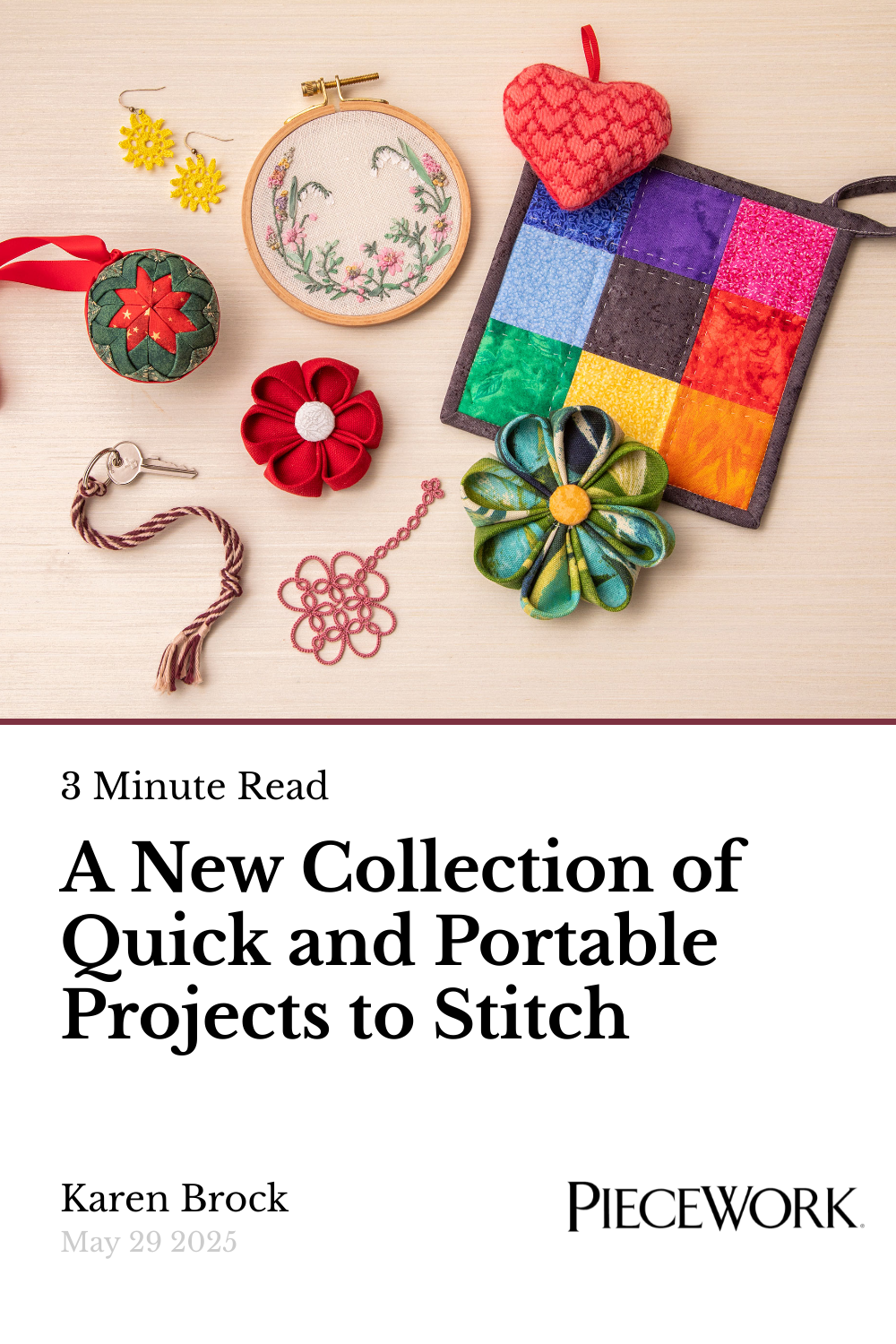 A New Collection of Quick and Portable Projects to Stitch | PieceWork