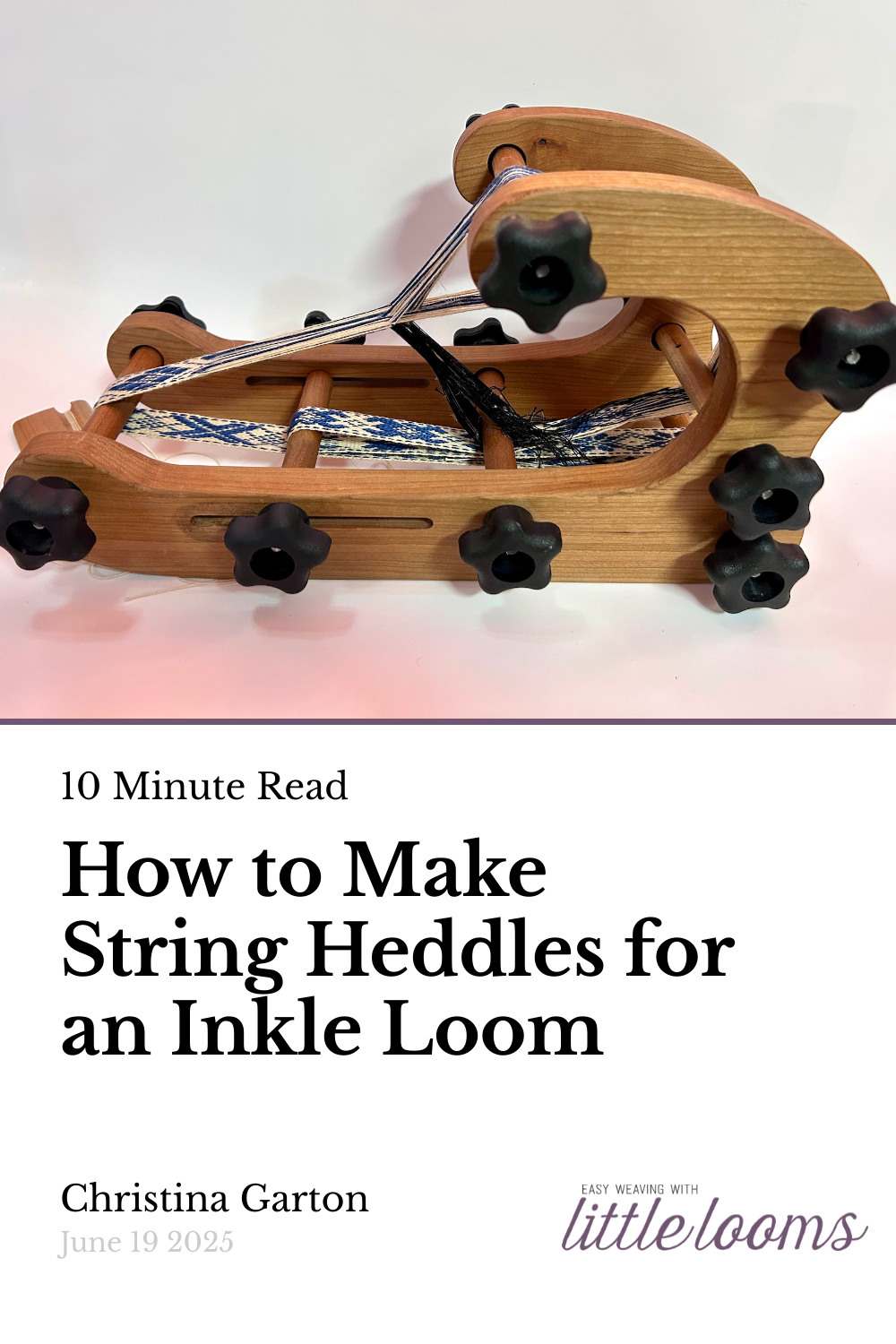How to Make String Heddles for an Inkle Loom | Little Looms