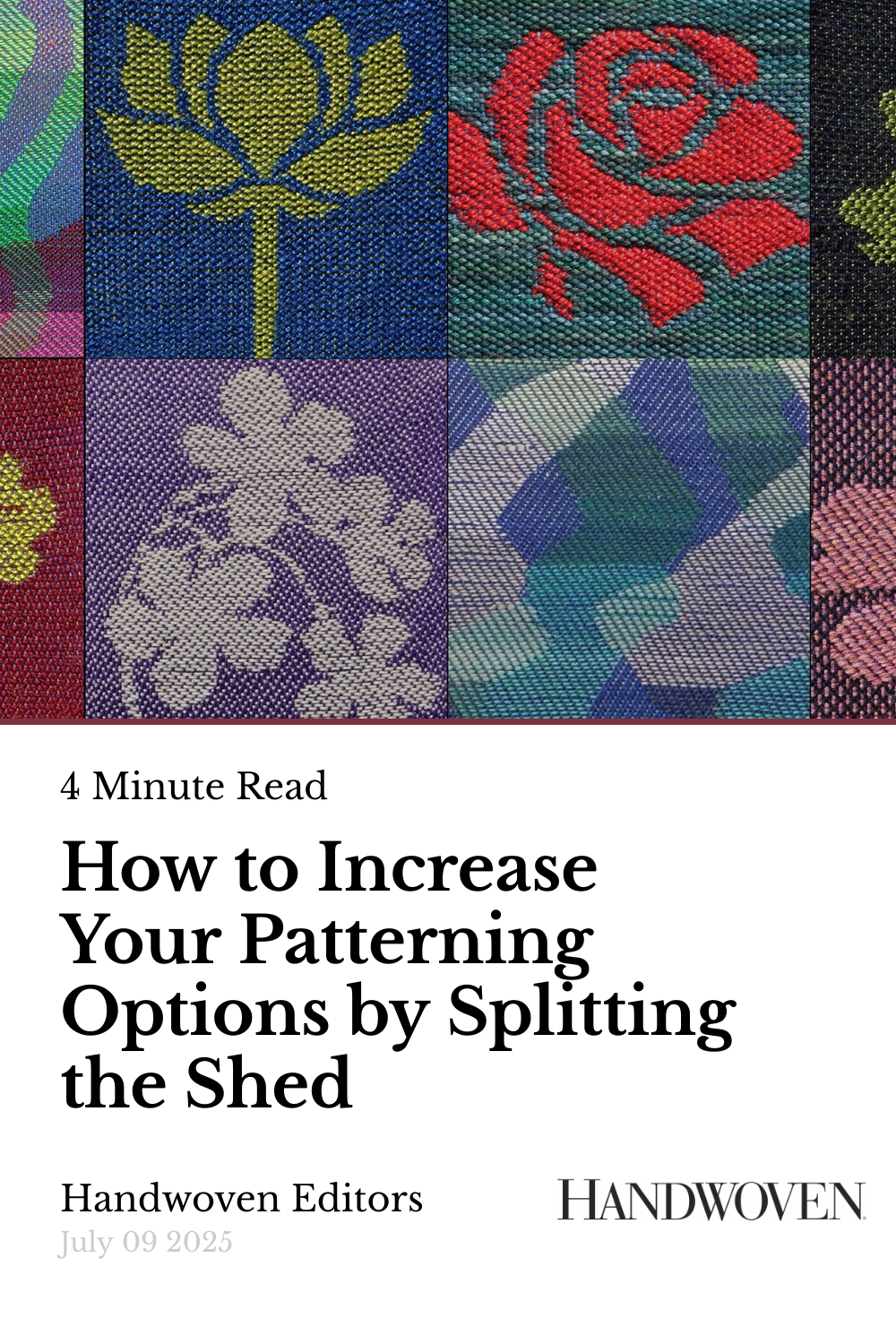 How to Increase Your Patterning Options by Splitting the Shed | Handwoven