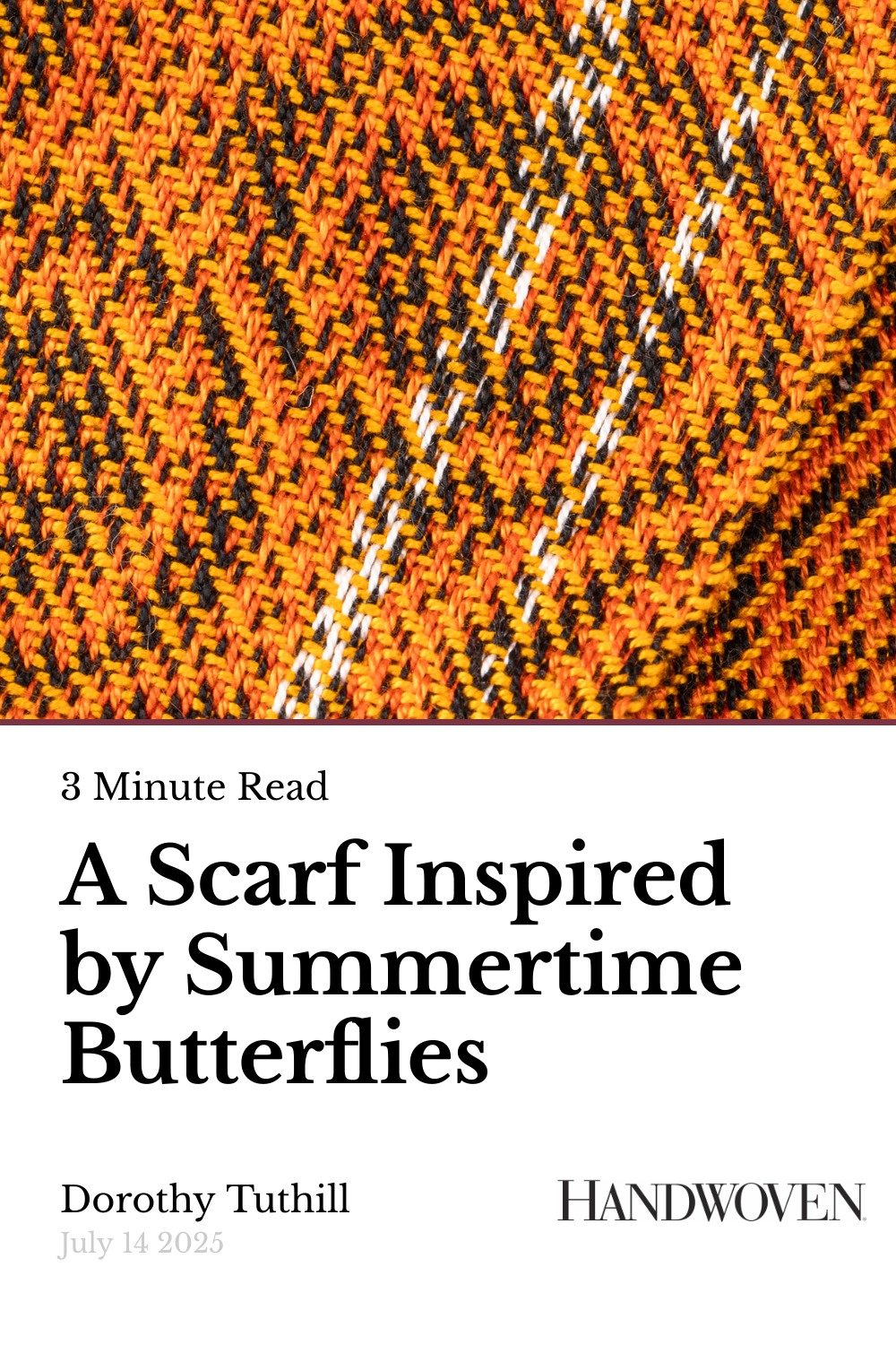 A Scarf Inspired by Summertime Butterflies | Handwoven