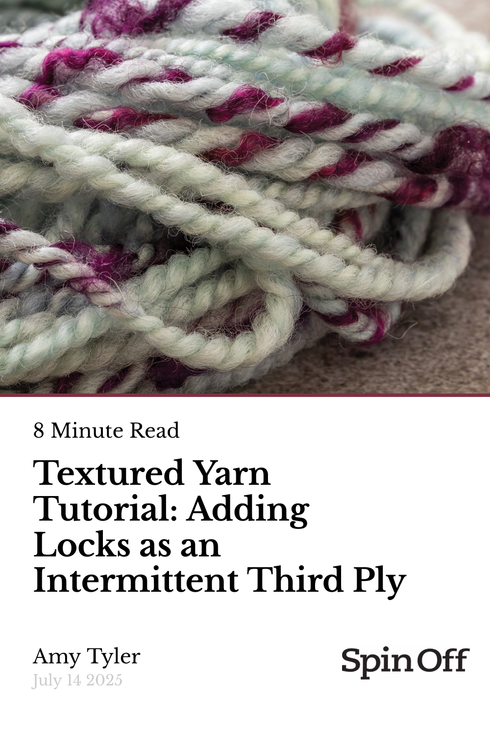 Textured Yarn Tutorial: Adding Locks as an Intermittent Third Ply ...
