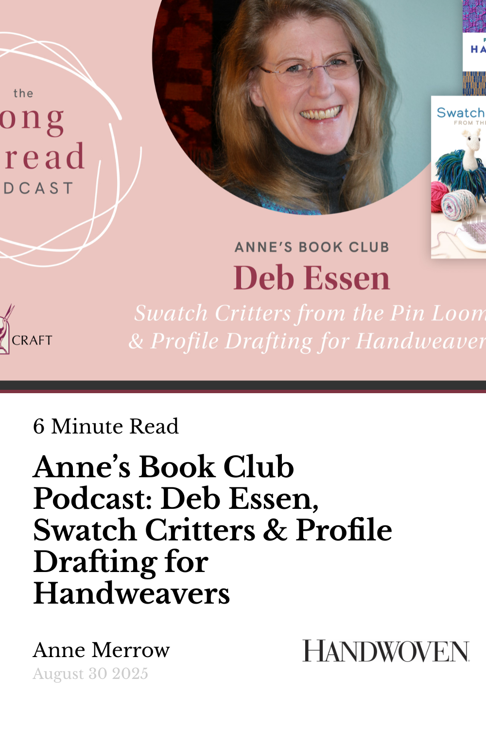 Anne’s Book Club Podcast: Deb Essen, Swatch Critters & Profile Drafting ...