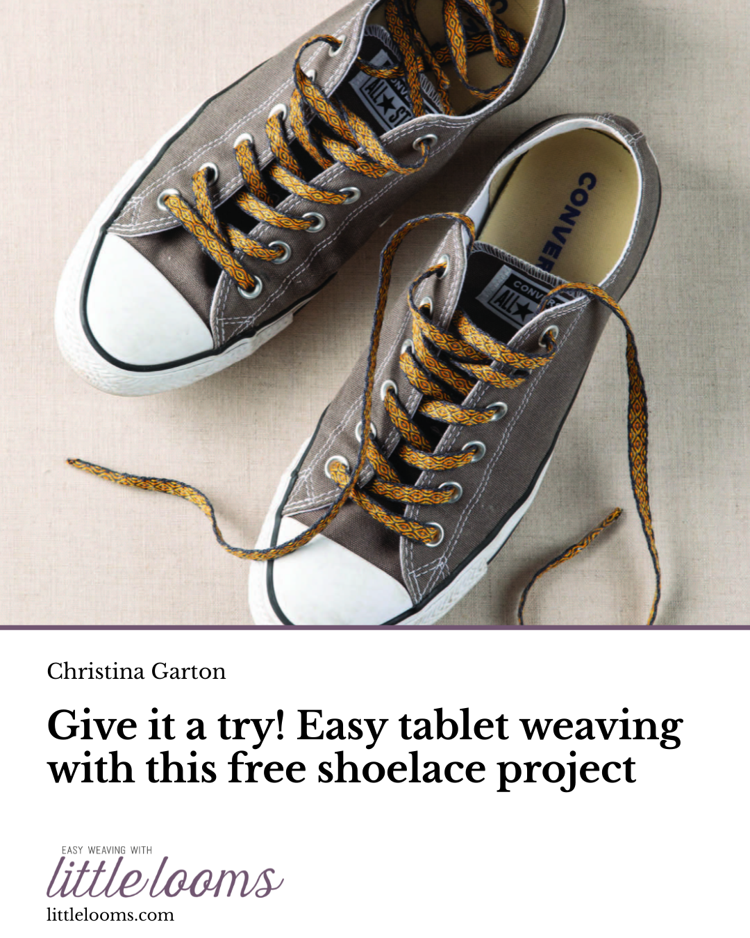 Give it a try! Easy tablet weaving with this free shoelace project ...