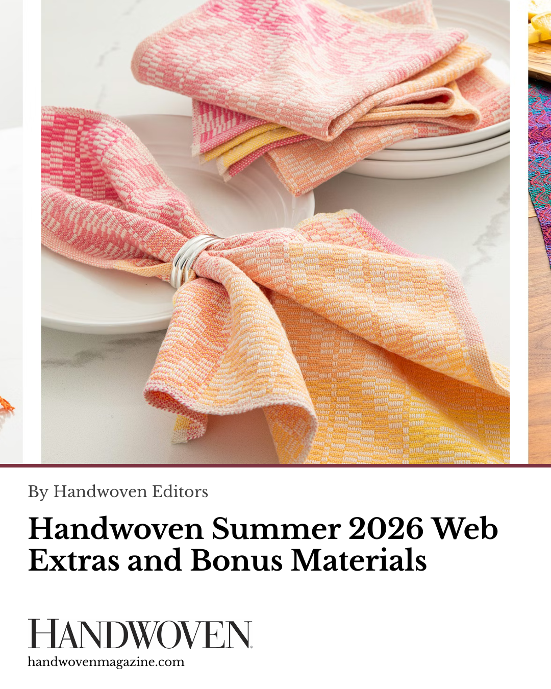 Handwoven Summer 2026 Web Extras and Bonus Materials | Handwoven