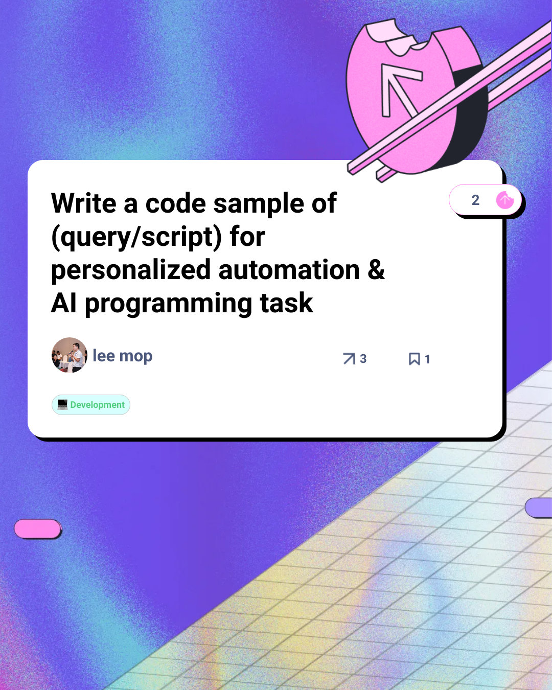 Write a code sample of (query/script) for personalized automation & AI prog