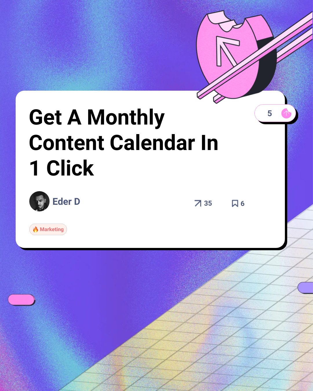 Get A Monthly Content Calendar In 1 Click | Snack Prompt