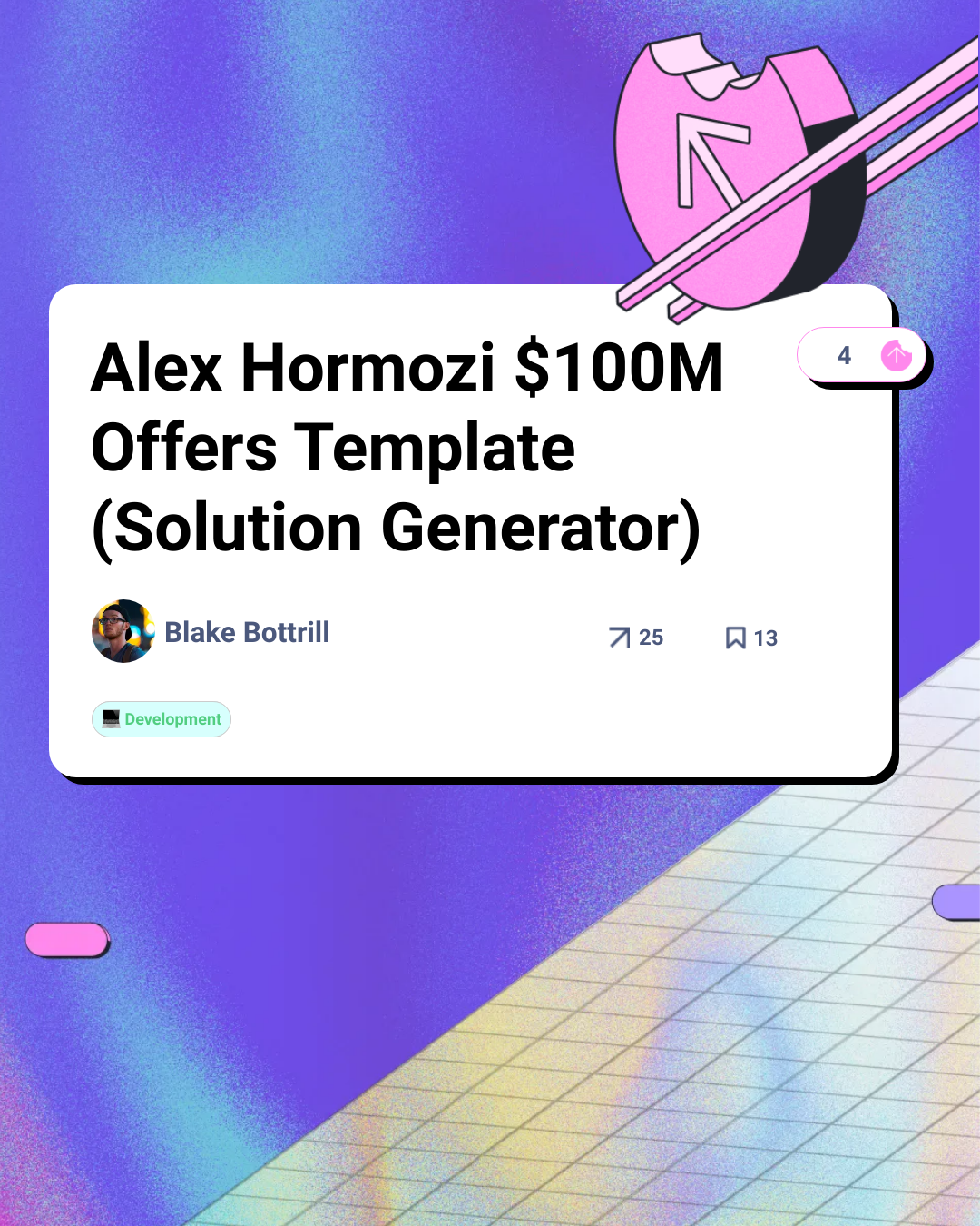 Alex Hormozi $100M Offers Template (Solution Generator) | Snack Prompt