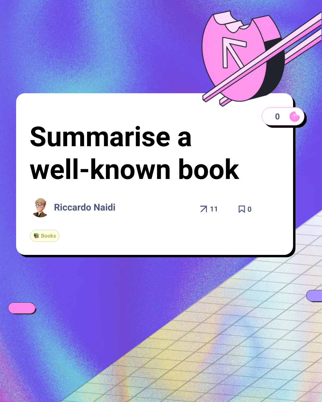 Summarise a well-known book | Snack Prompt