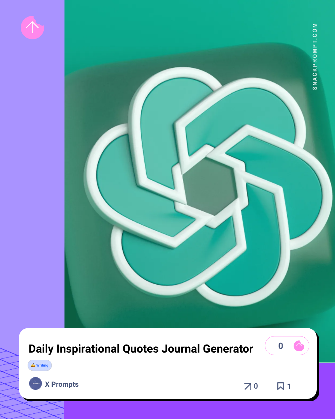 Daily Inspirational Quotes Journal Generator | Snack Prompt
