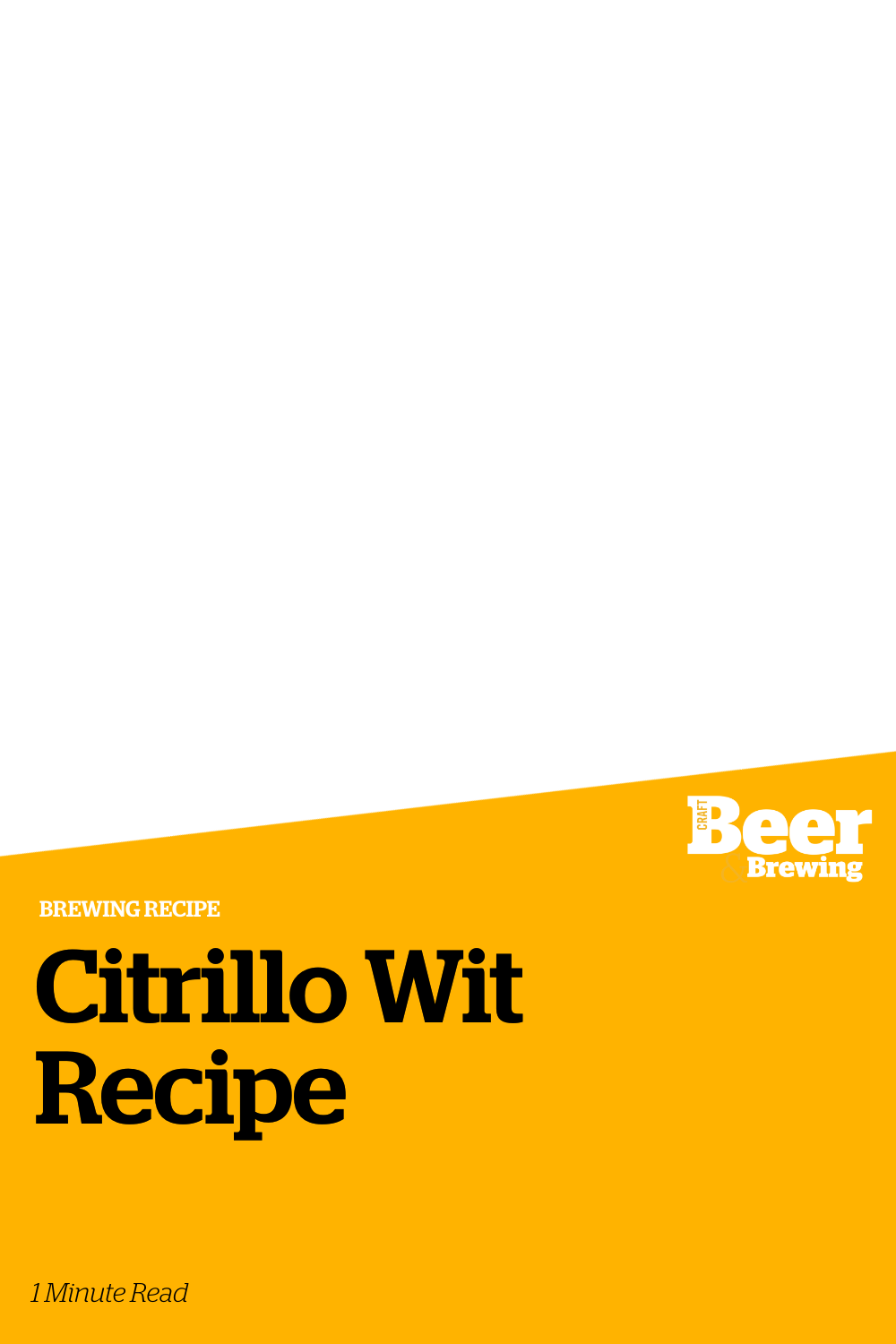 Citrillo Wit Recipe | Craft Beer & Brewing