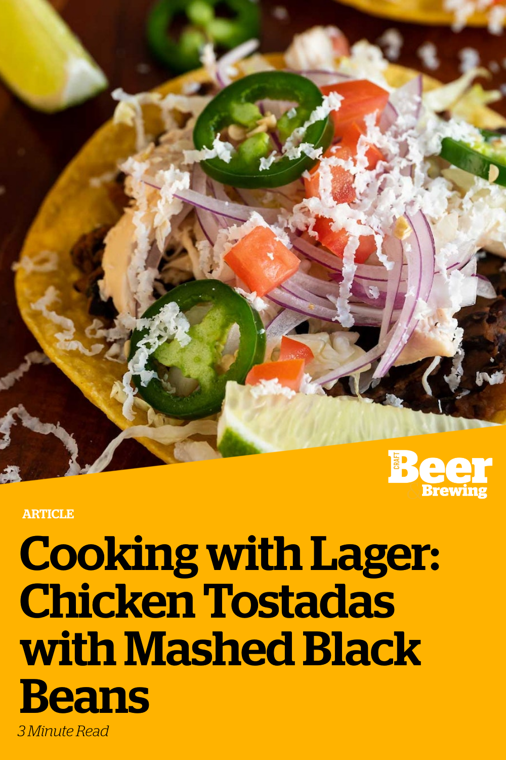Cooking with Lager: Chicken Tostadas with Mashed Black Beans | Craft ...