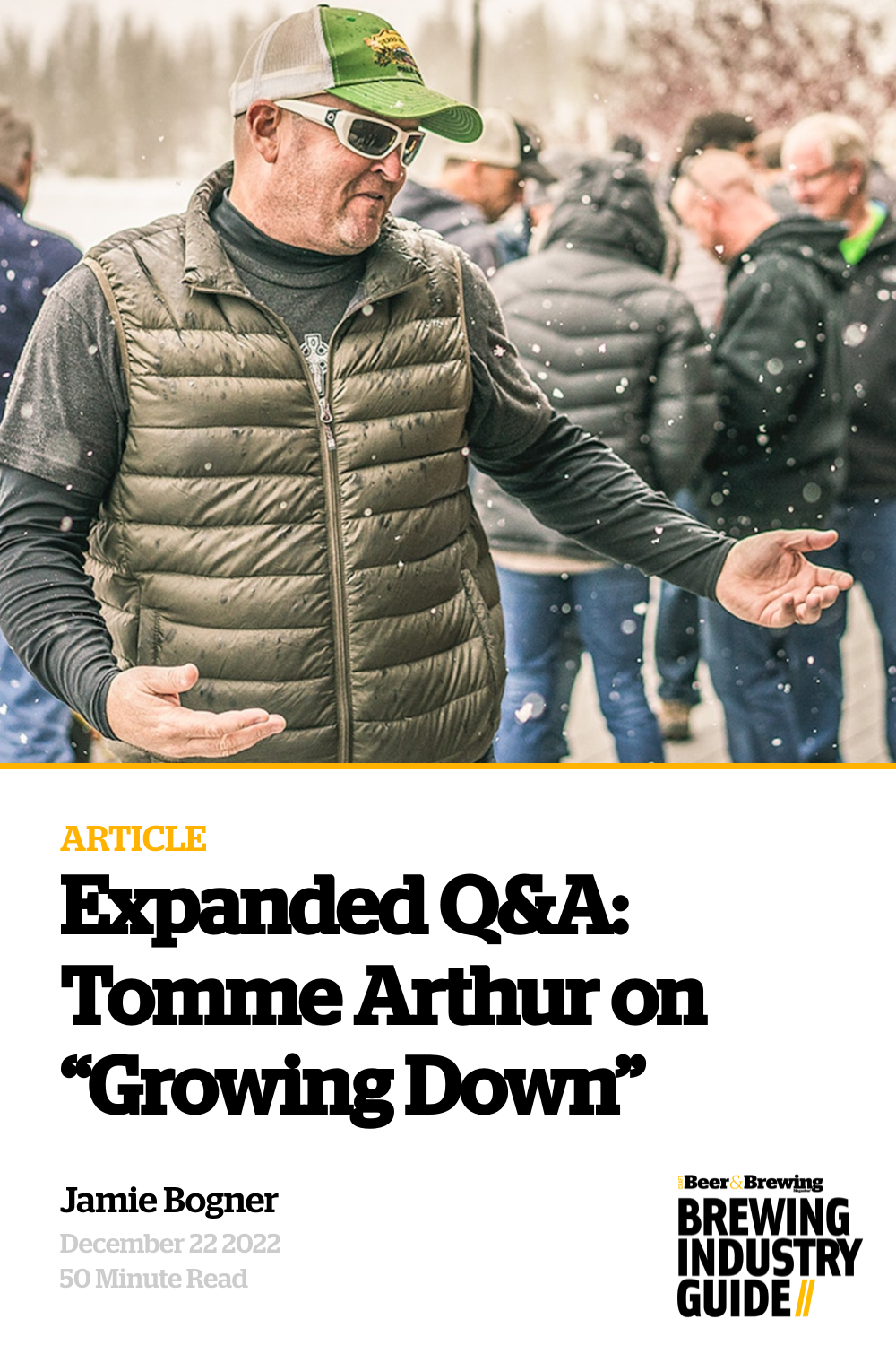Expanded Q&A: Tomme Arthur on “Growing Down” | Brewing Industry Guide