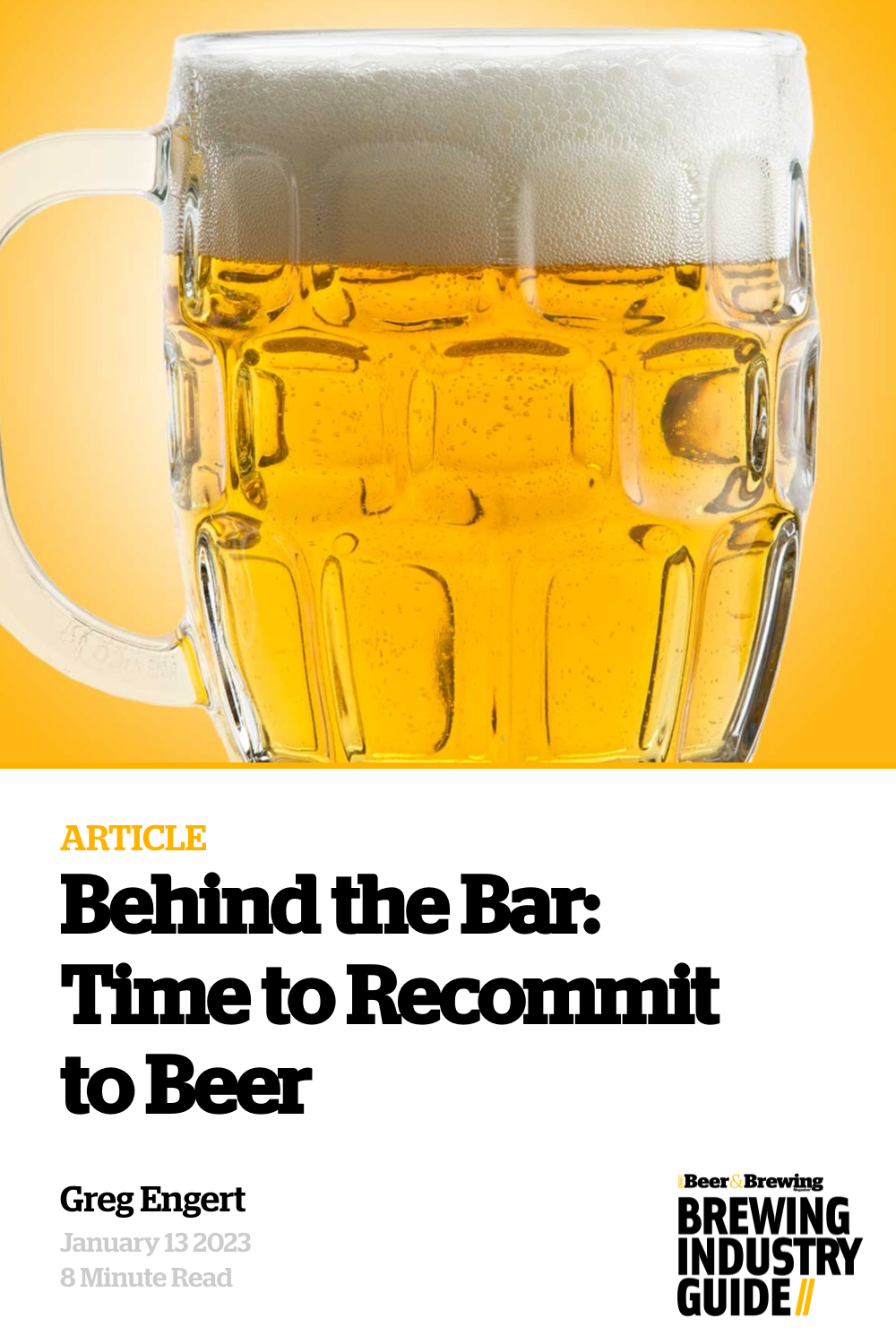 Behind the Bar: Time to Recommit to Beer | Brewing Industry Guide
