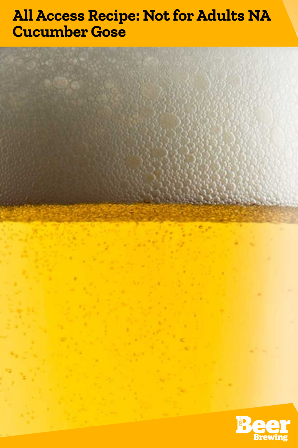 All Access Recipe: Not for Adults NA Cucumber Gose | Craft Beer & Brewing
