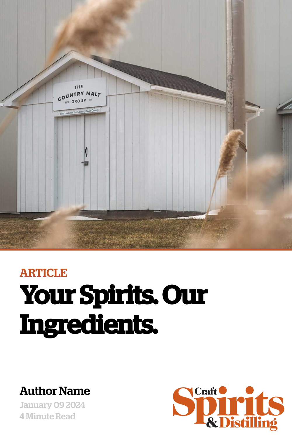 Your Spirits. Our Ingredients. | Spirits & Distilling