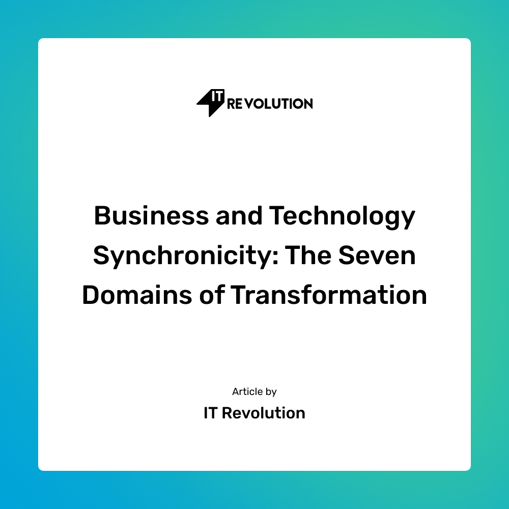 Business and Technology Synchronicity: The Seven Domains of ...
