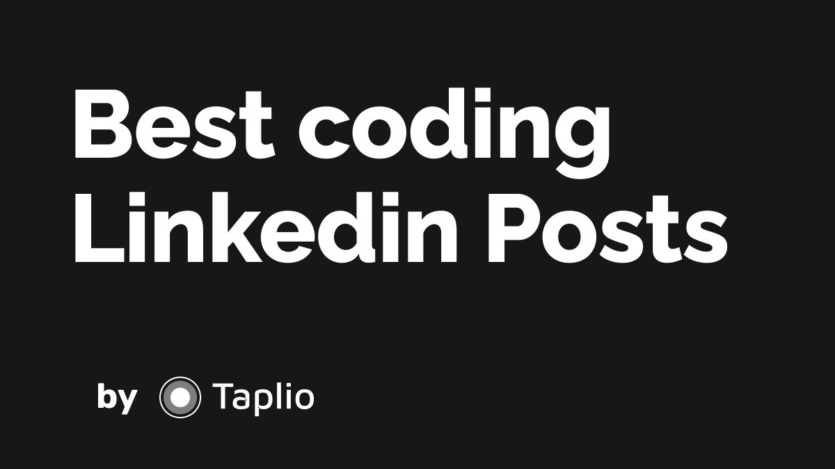 Best coding Linkedin Posts