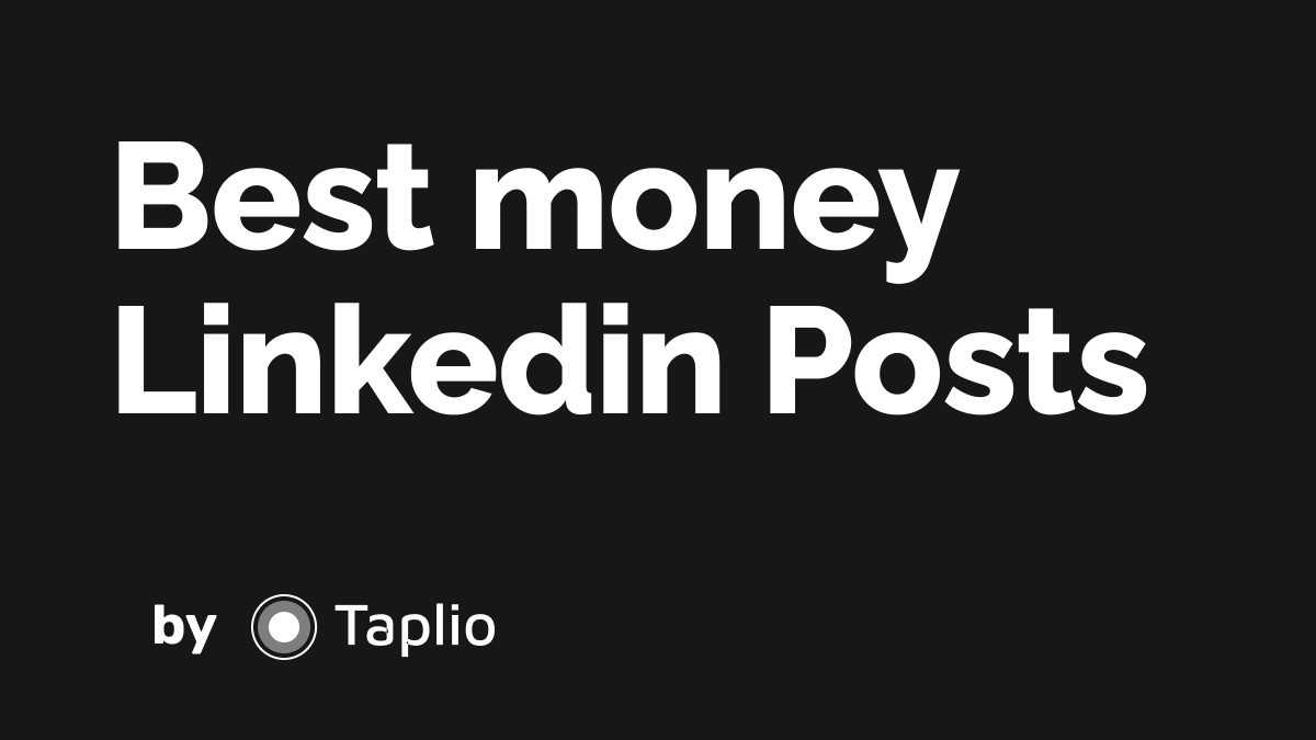 Best money Linkedin Posts