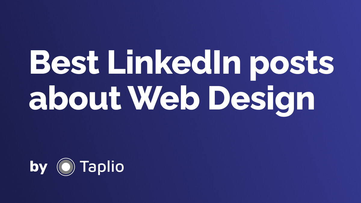 Best LinkedIn posts about Web Design