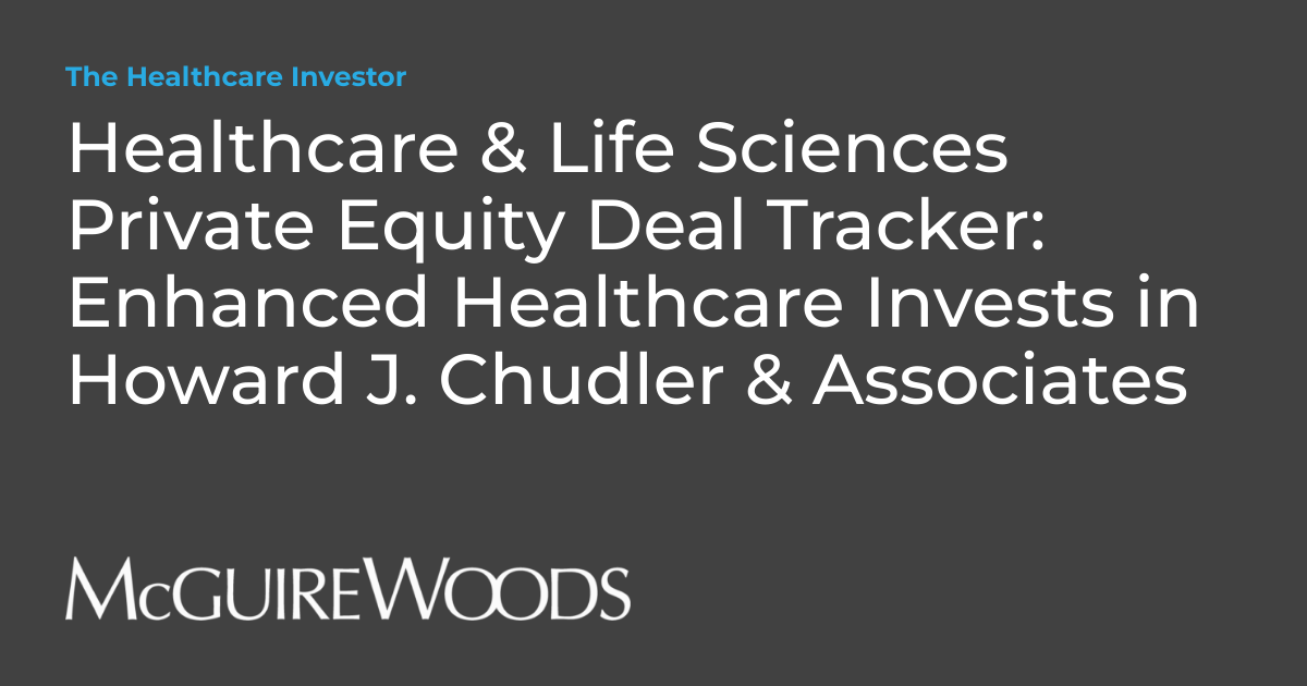 Healthcare & Life Sciences Private Equity Deal Tracker: Enhanced ...
