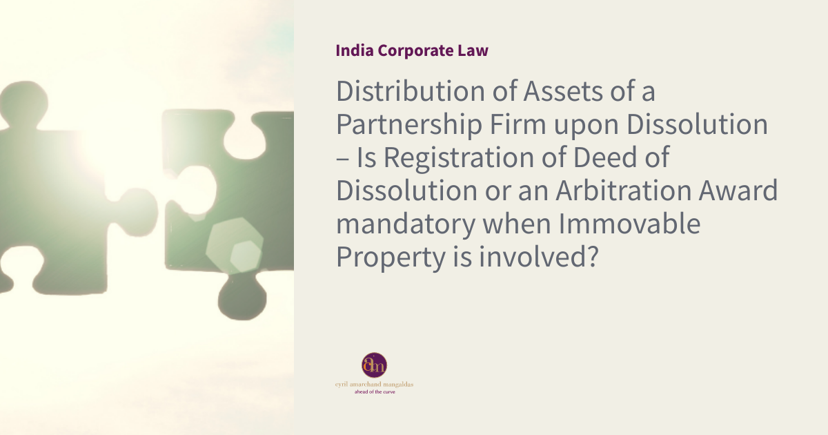 Distribution of Assets of a Partnership Firm upon Dissolution – Is ...