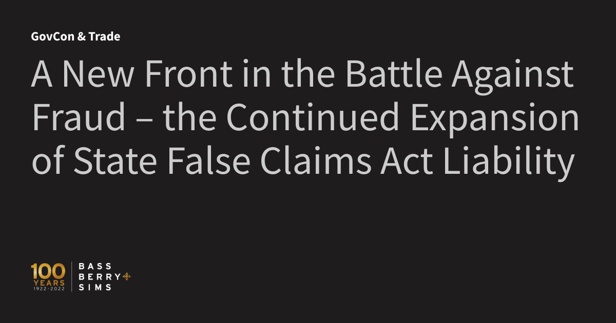 A New Front in the Battle Against Fraud – the Continued Expansion of ...