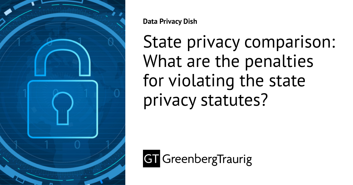 State privacy comparison: What are the penalties for violating the ...