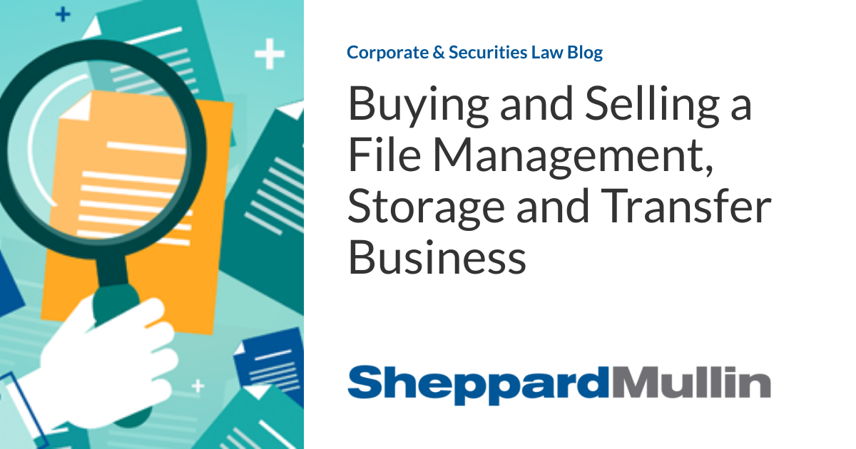 Buying and Selling a File Management, Storage and Transfer Business ...