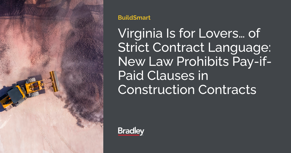 Virginia Is for Lovers… of Strict Contract Language: New Law Prohibits ...