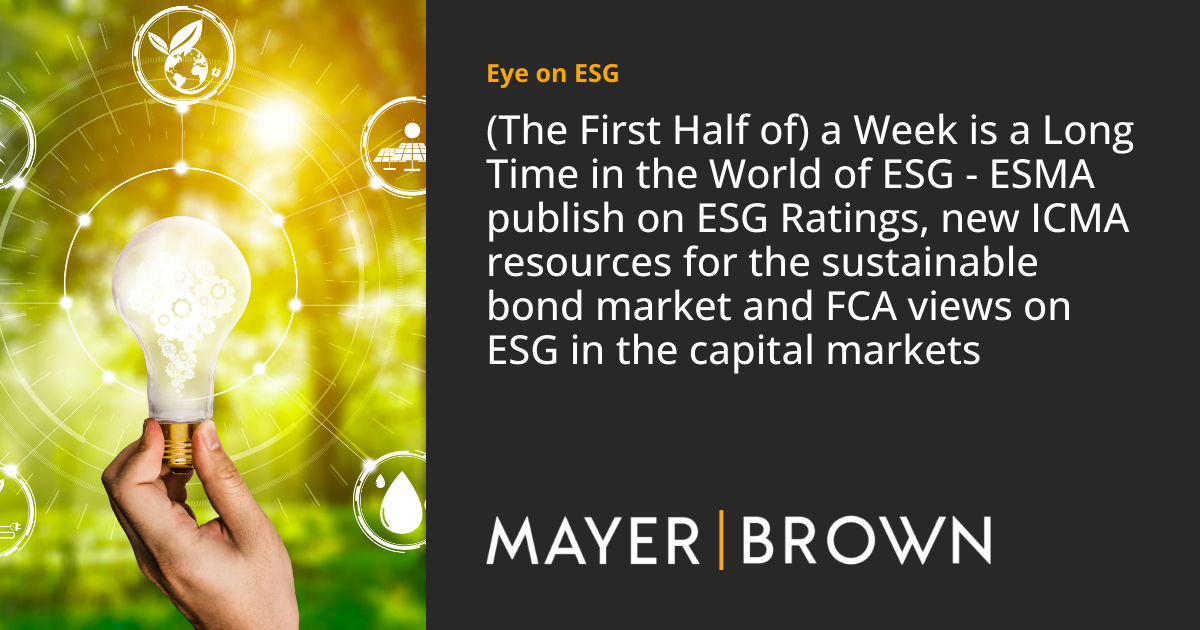 (The First Half of) a Week is a Long Time in the World of ESG - ESMA ...