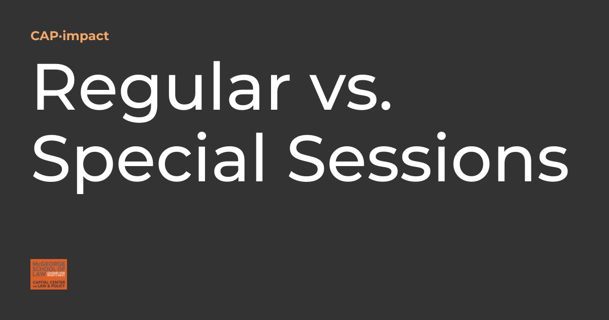 Regular vs. Special Sessions | CAP·impact