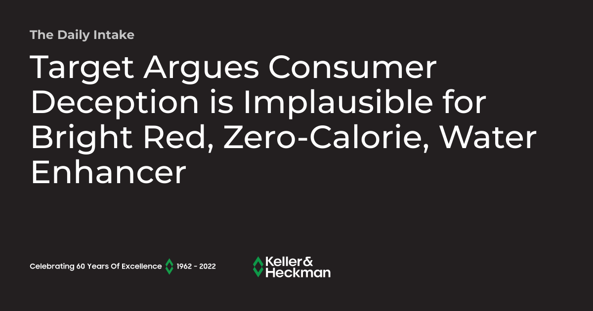 Target Argues Consumer Deception is Implausible for Bright Red, Zero ...