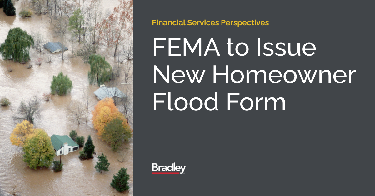 FEMA to Issue New Homeowner Flood Form | Financial Services Perspectives
