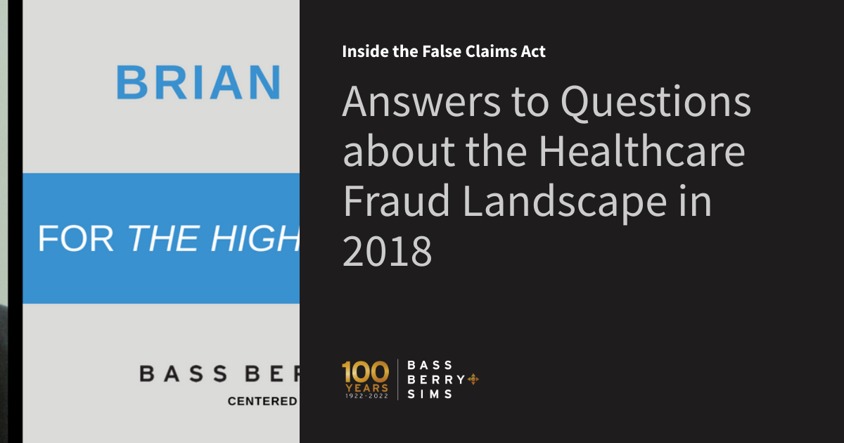 Healthcare Fraud Landscape in 2018